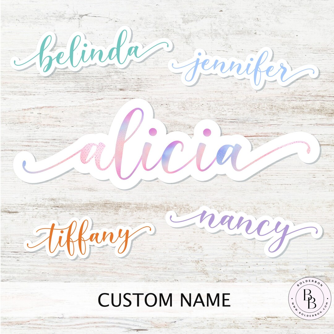 Custom Name Stickers || Custom Word Text Personalized Labels - Etsy