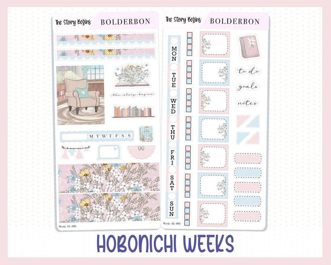The Story Begins • Hobonichi Weeks • Weekly Sticker Kit • Planner ...