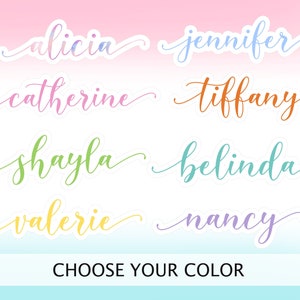 Custom Name Stickers || Custom Word Text Personalized Labels - Etsy