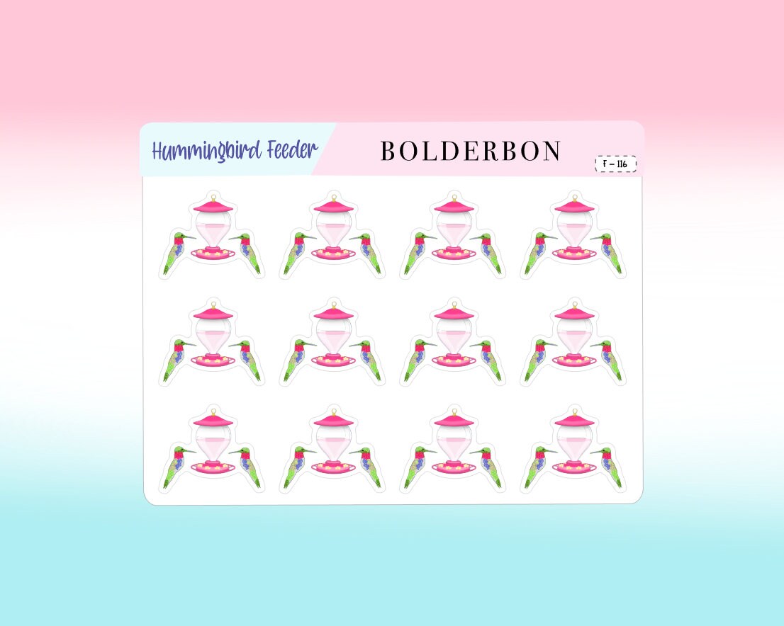 HUMMINGBIRD FEEDER Stickers Planner Stickers Hand Drawn - Etsy