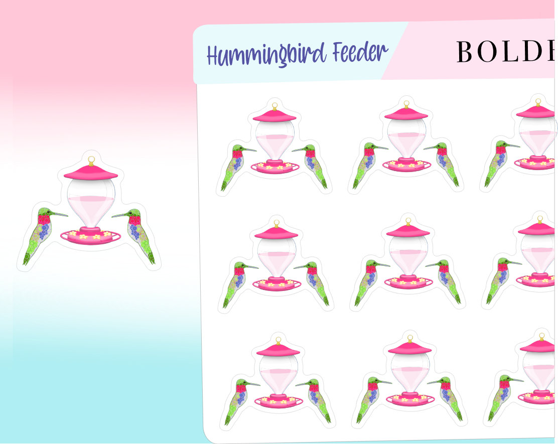 HUMMINGBIRD FEEDER Stickers Planner Stickers Hand Drawn - Etsy