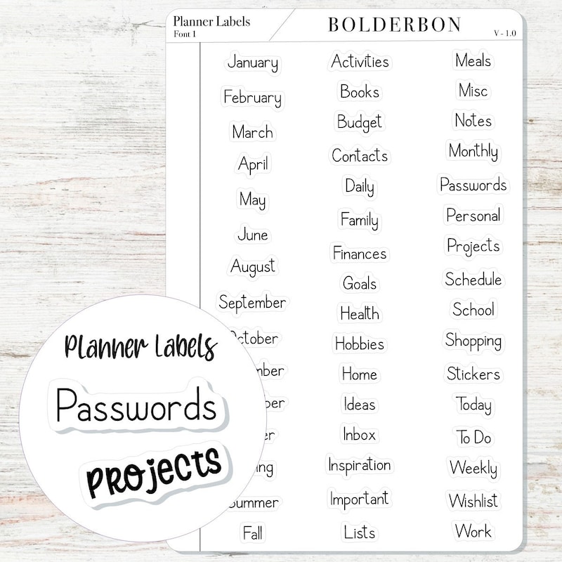 Planner Labels - Etsy