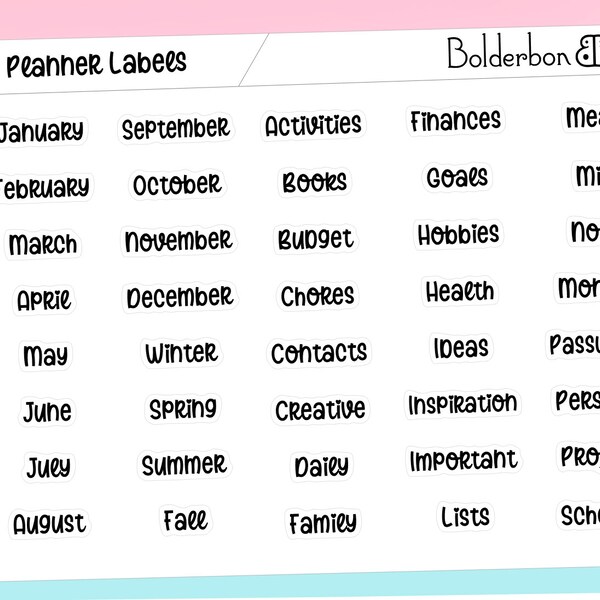 Planner Labels - Etsy
