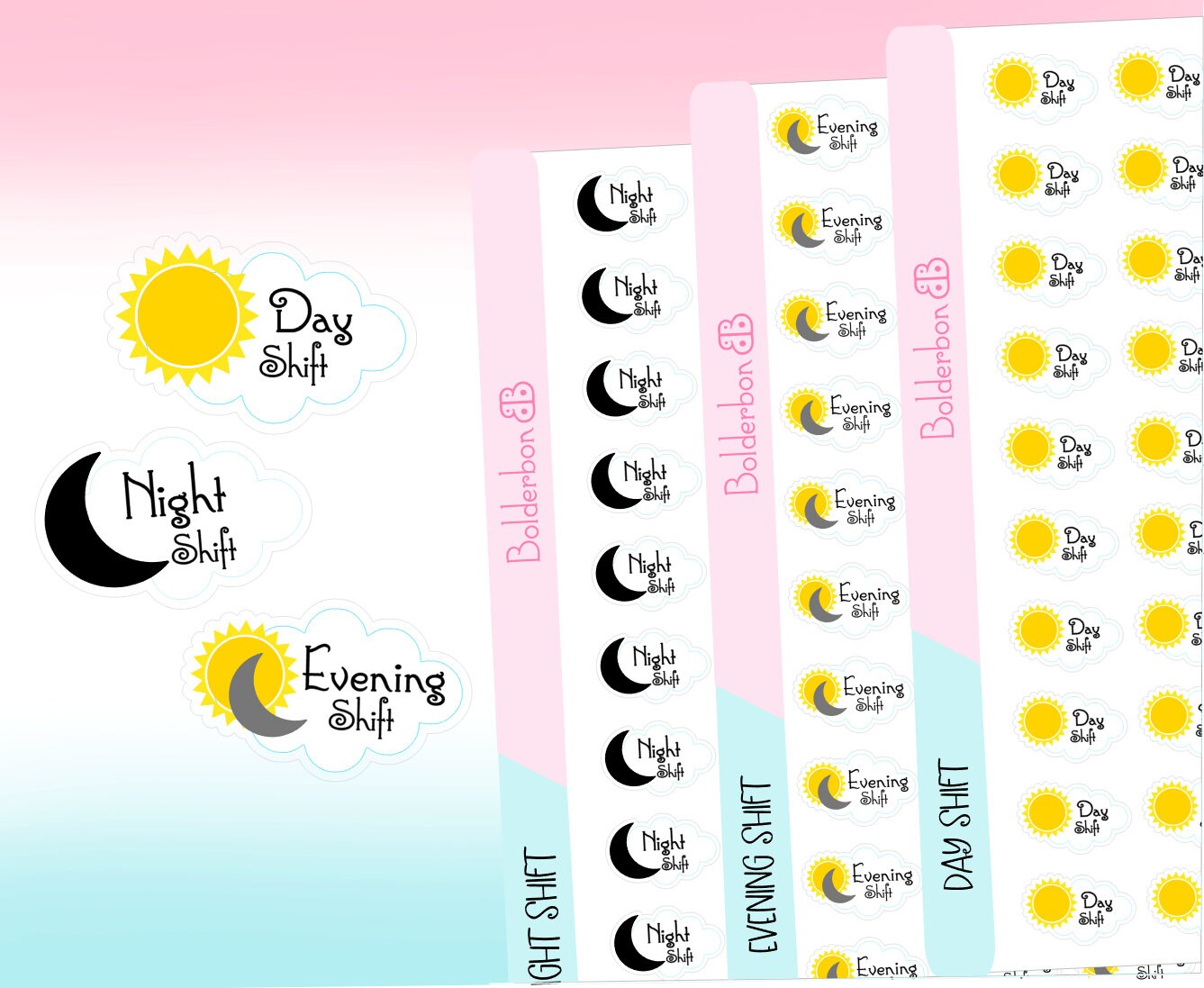SHIFT STICKERS Planner Stickers Nurse Stickers Doctor | Etsy