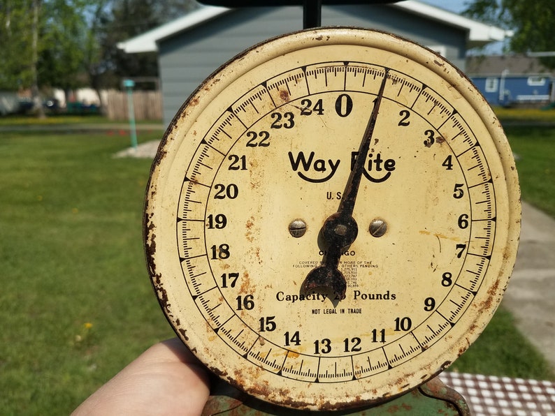 Vintage Way Rite 25 Lbs. Household Scale Country Farmhouse Decor - Etsy