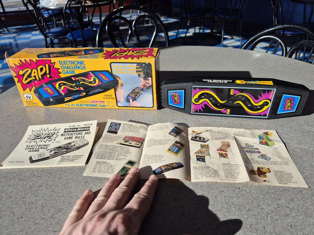 Vintage Coleco Handheld Electronic Game zap 1978 W/ Box & Instructions ...