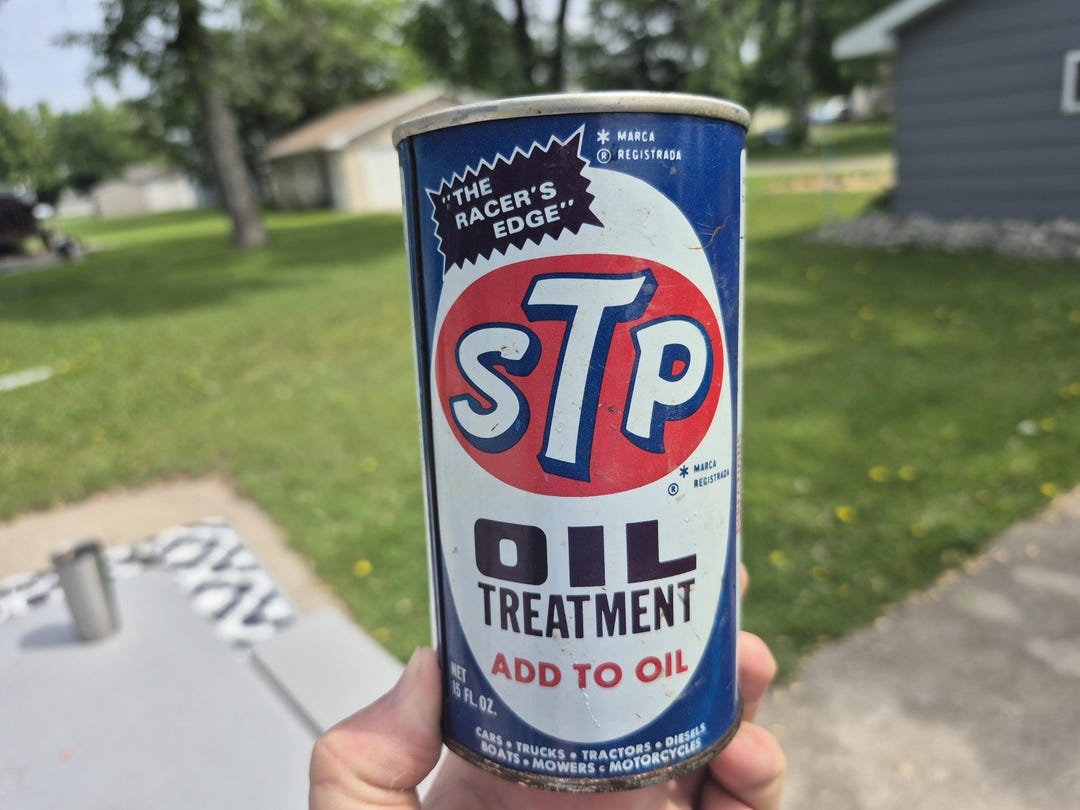 Vintage 1974 STP Oil Treatment Racers Racer's Edge Full Metal Can NOS ...