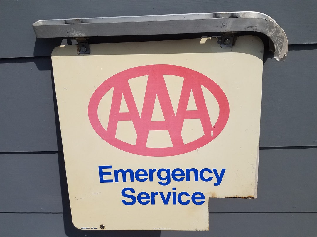 1987 AAA Roadside Emergency Service Flange Sign Double Sided - Etsy