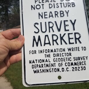 Vintage C. 1960s Witness Post Do Not Disturb Survey Marker Embossed ...