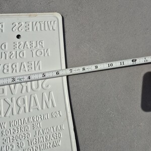 Vintage C. 1960s Witness Post Do Not Disturb Survey Marker Embossed ...