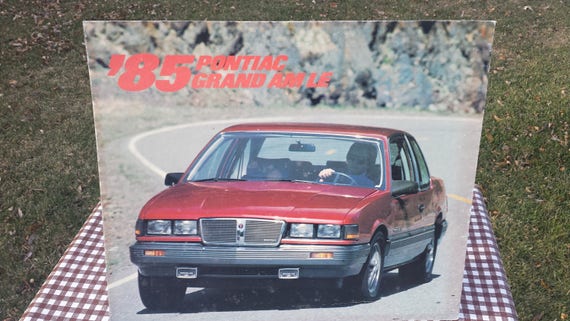 1985 Pontiac Grand AM LE Car Dealership Cardboard Advertising | Etsy
