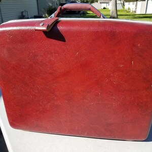 Vintage Samsonite Silhouette Hardshell Clamshell Burgundy 25 Suitcase W ...