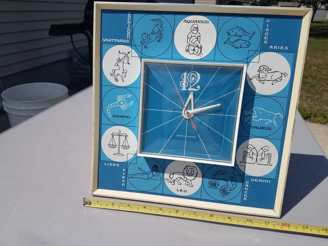 Mid Century Modern General Electric Horoscope Astrology Zodiac Wall ...