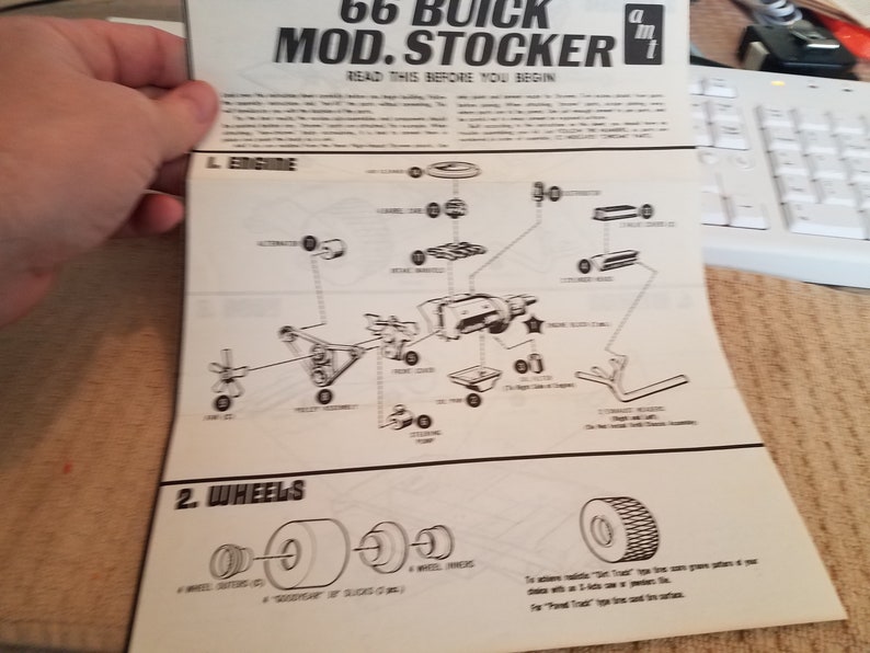 Vintage 1966 Buick Mod Stocker Model Car Instruction Sheet AMT Co. - Etsy
