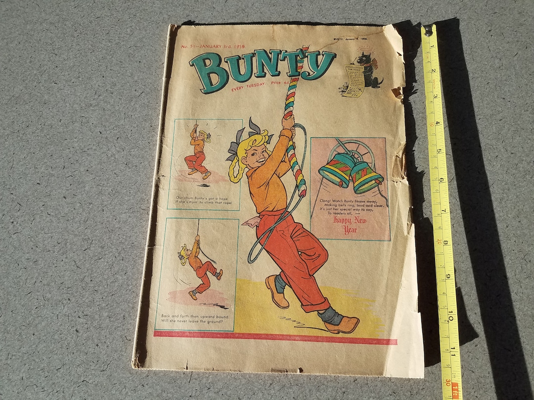 1959 British Bunty Girls Newspaper Comic Book Four Marys Lindy Martin ...