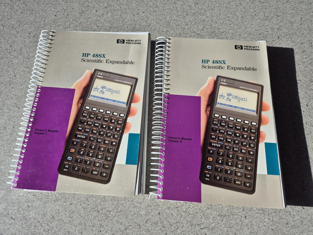 1990 HP 48SX Scientific Calculator Expandable Owner's Manual Volume I ...