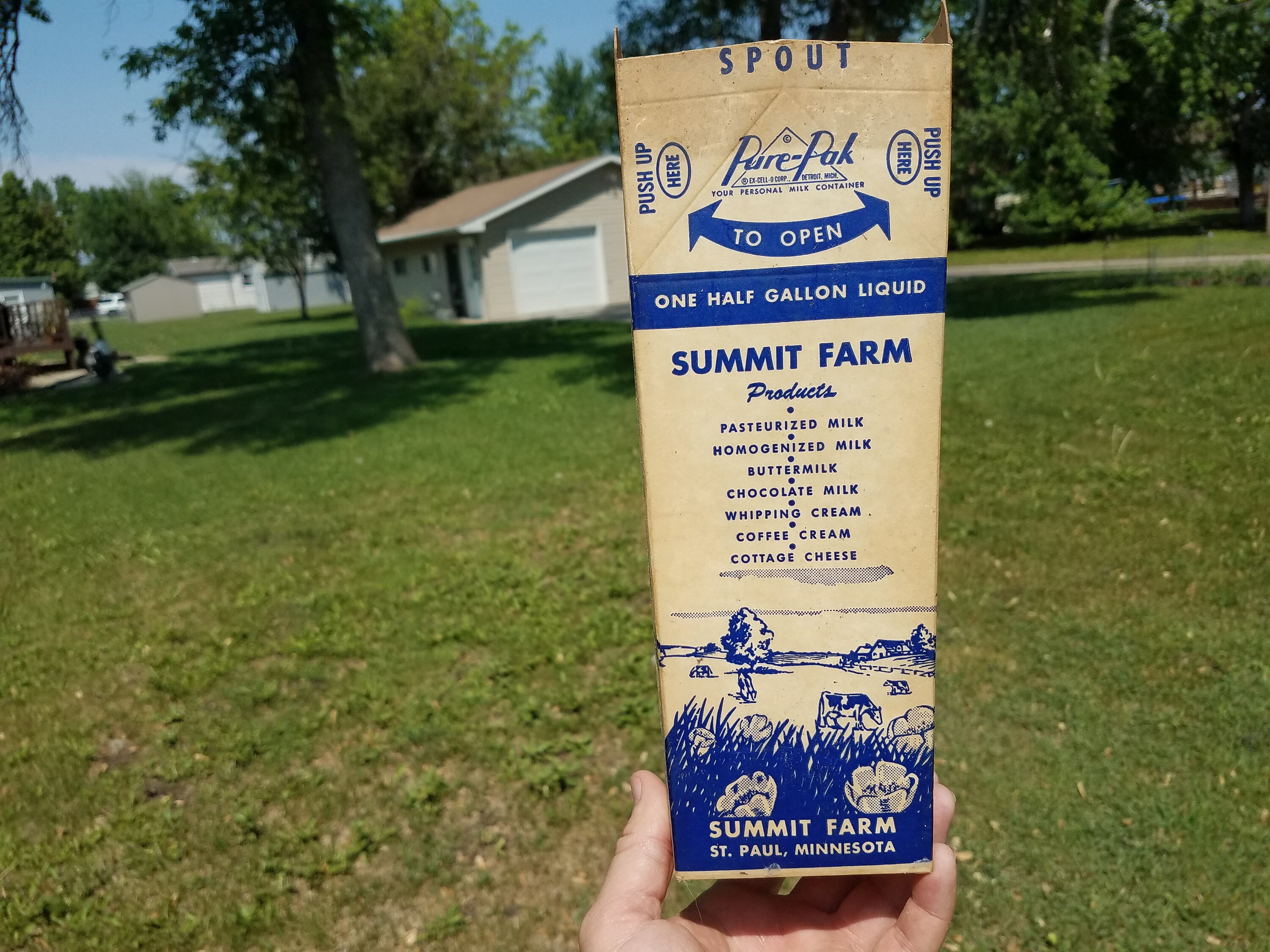 Vintage C. 1930s Unused Summit Farms Dairy St. Paul Minnesota Cardboard ...