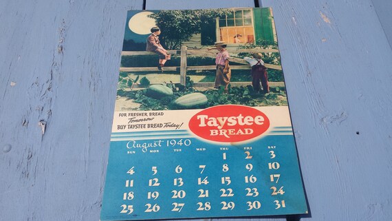 Taystee Bread Calendar 1940 Little Rascals Our Gang Watermelon | Etsy