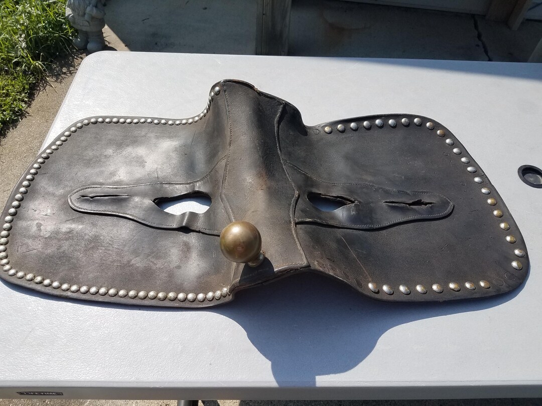Vintage Horse Tack Harness Hames Cover Equestrian Parade Leather Craft ...