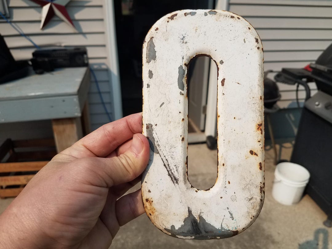 Vintage C. 1950's Gas Station Industrial Marquee Advertising Sign 7 1/2 ...