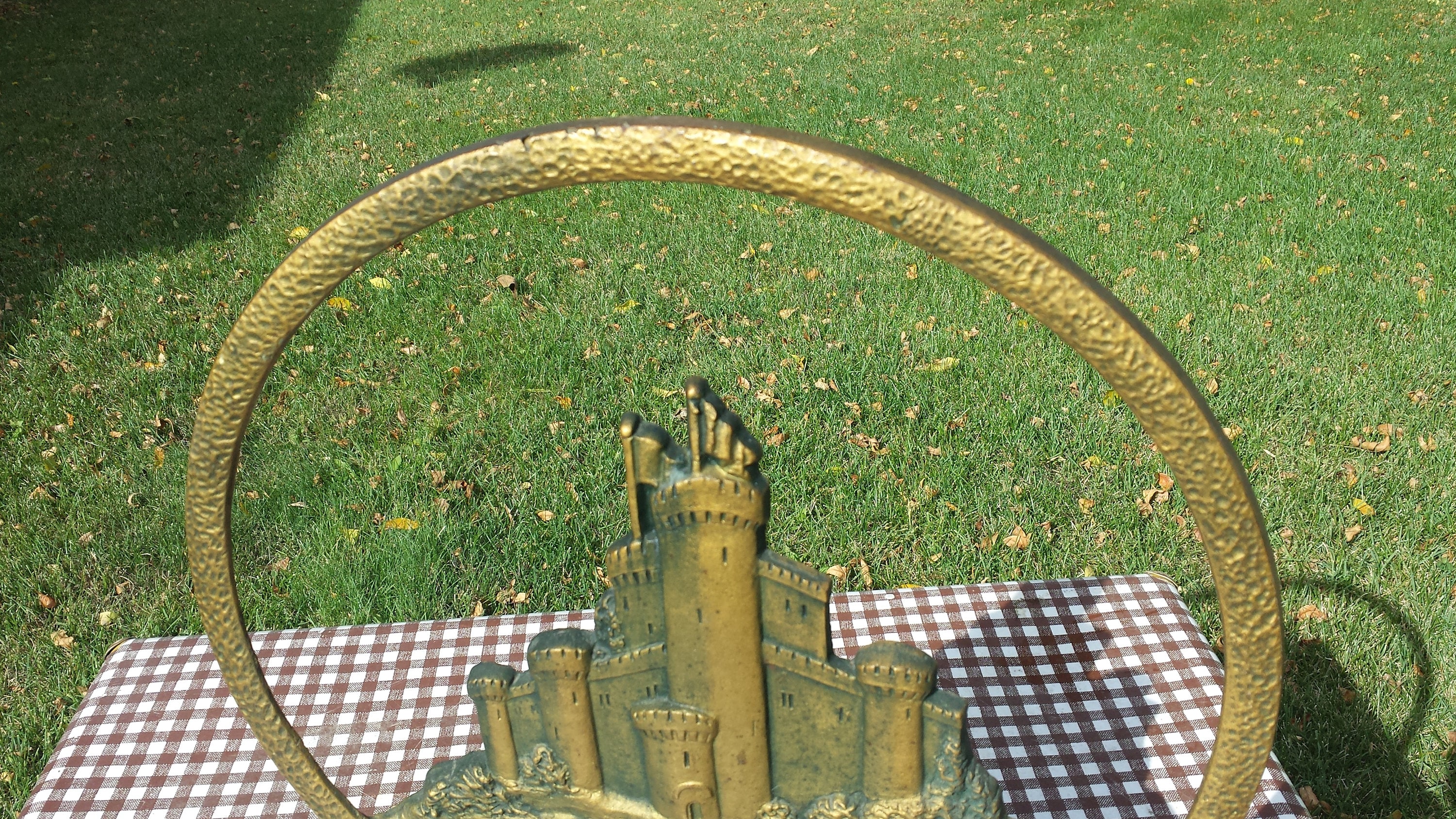Rare C. 1920's Cast Iron Radio Speaker Base England Castle Art Deco ...