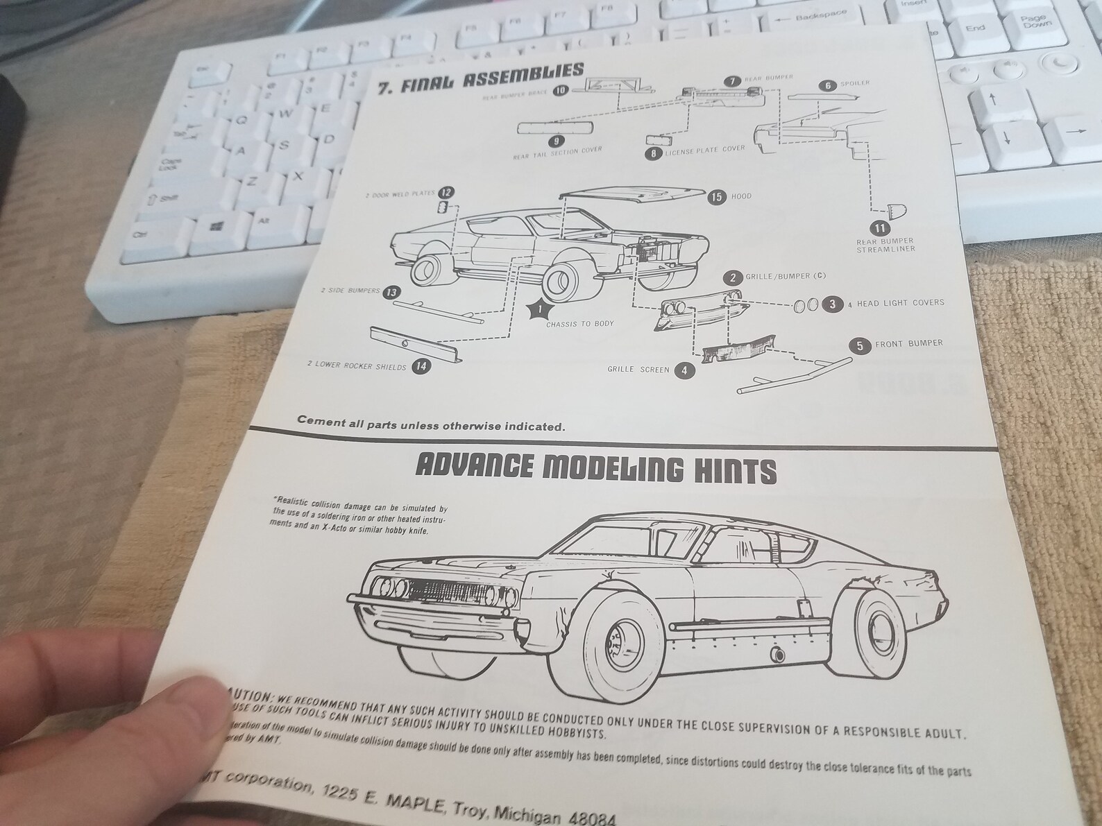 Vtg 1964 Ford Torino Model Car Instruction Sheet AMT Co. - Etsy