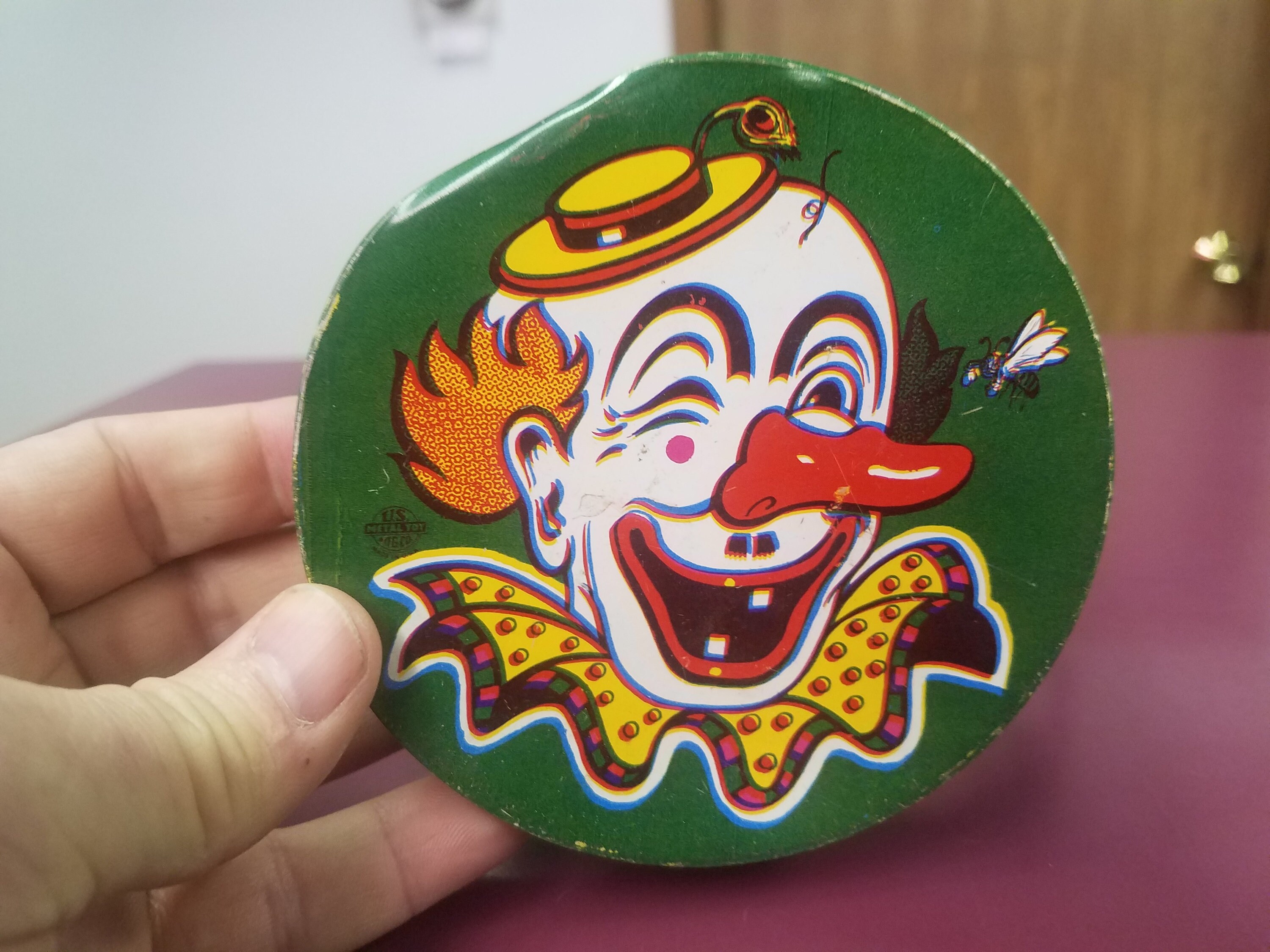 Vintage Clown Face Tin Noise Maker US Metal Toy Mfg Co - Etsy.de