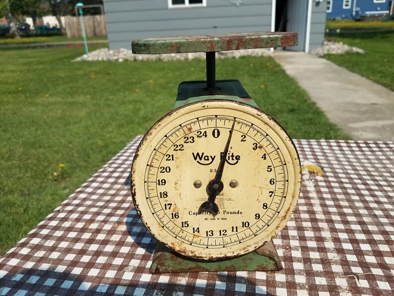 Vintage Way Rite 25 Lbs. Household Scale Country Farmhouse Decor - Etsy