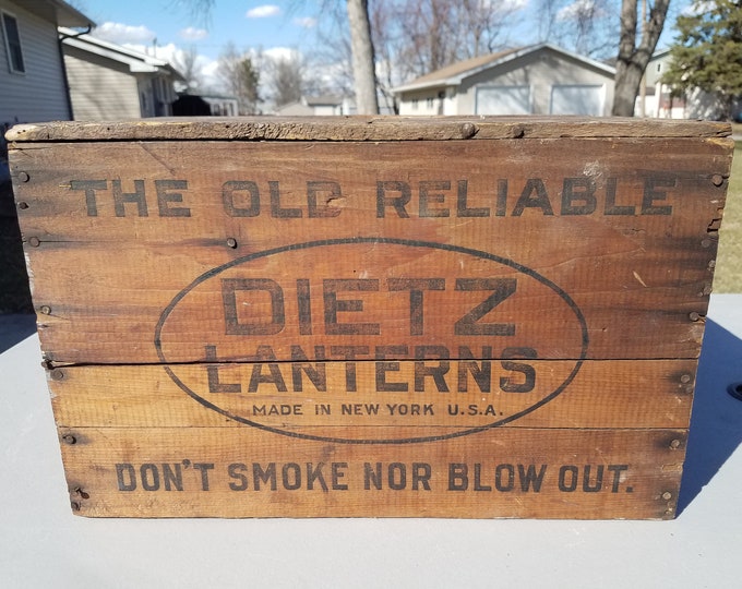 Rare Antique Wood Dietz Crescent No. 2 Lantern Shipping Crate - Etsy