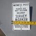 Vintage C. 1960s Witness Post Do Not Disturb Survey Marker Embossed ...