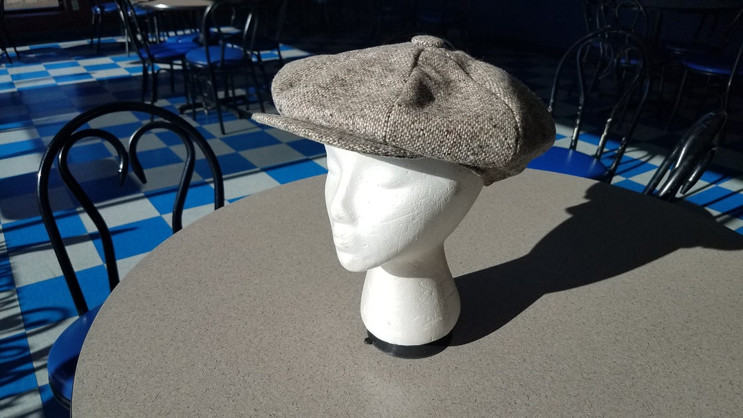 1930s 1940s JA Miller Co Union Made Wool Newsboy Cabbie Wool Hat Cap ...