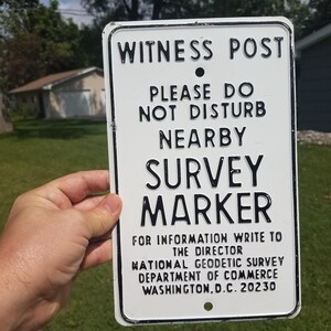 Vintage C. 1960s Witness Post Do Not Disturb Survey Marker Embossed ...