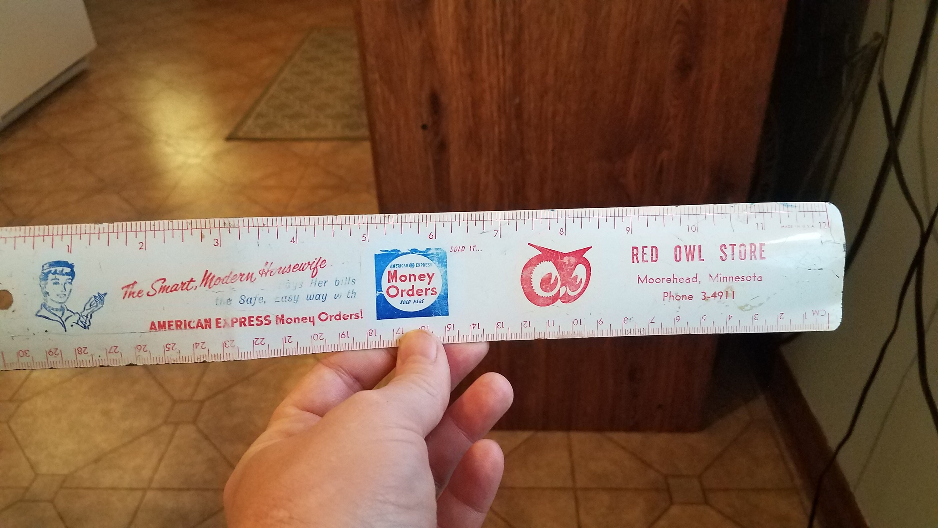 1950s Red Owl Grocery Store 12 Metal Ruler Moorehead Minnesota American ...