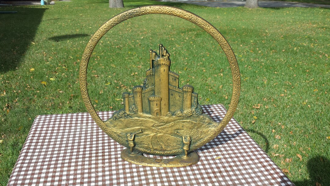 Rare C. 1920's Cast Iron Radio Speaker Base England Castle Art Deco ...