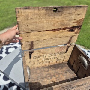 Antique Goetz Brewing Beer Company St. Joseph Missouri Wood Crate Box ...