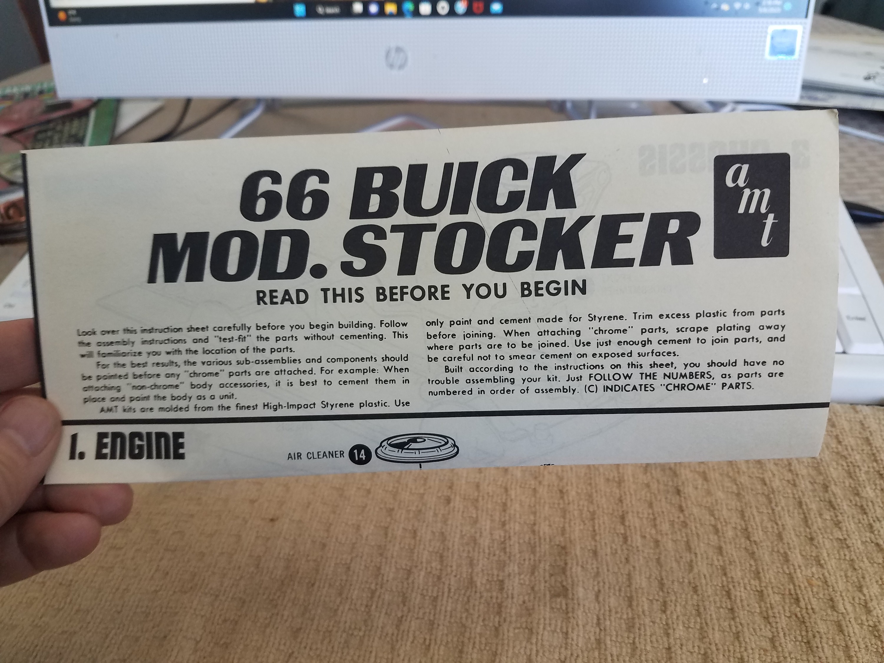 Vtg 1966 Buick Modified Stocker Model Car Instruction Sheet AMT Co. - Etsy