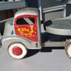 Vintage Smith Miller Hauler Truck & Wooden Semi Trailer Smitty Toys ...