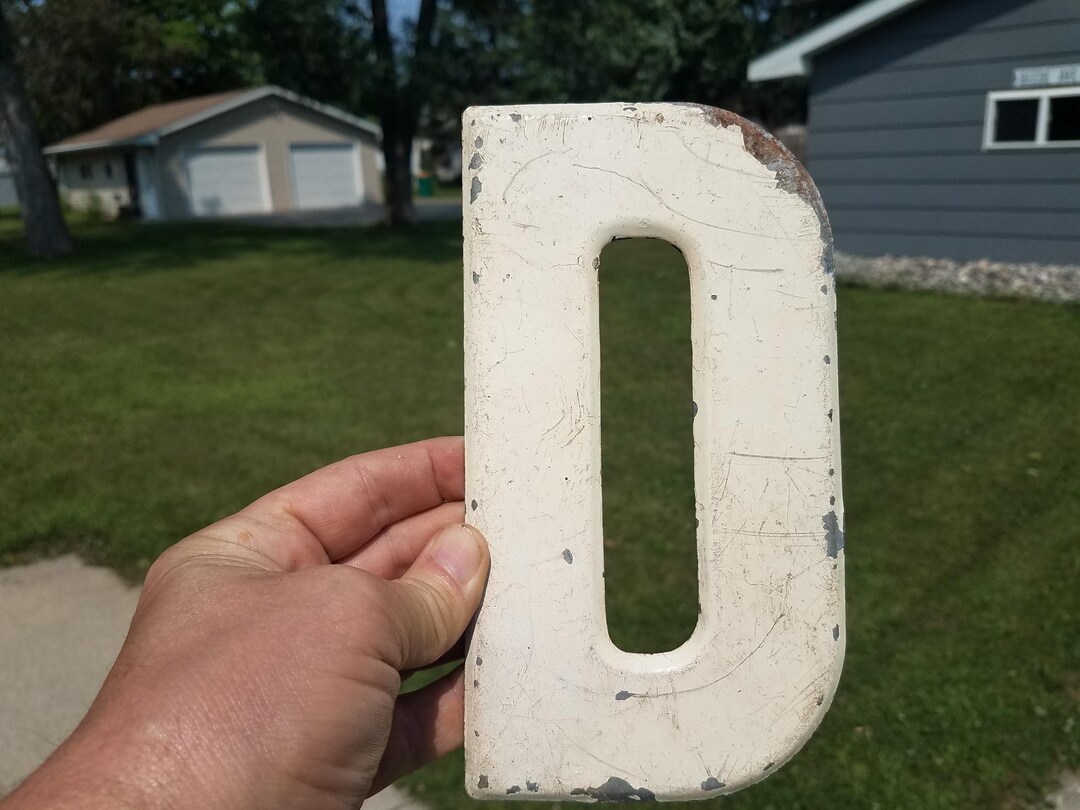 Vintage C. 1950's Gas Station Industrial Marquee Advertising Sign 7 1/2 ...