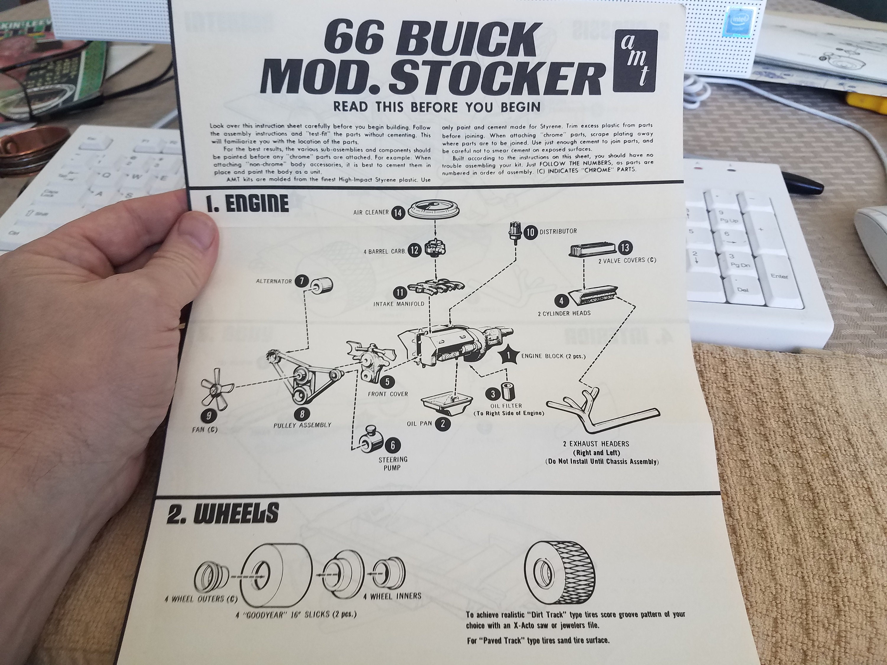 Vtg 1966 Buick Modified Stocker Model Car Instruction Sheet AMT Co. - Etsy