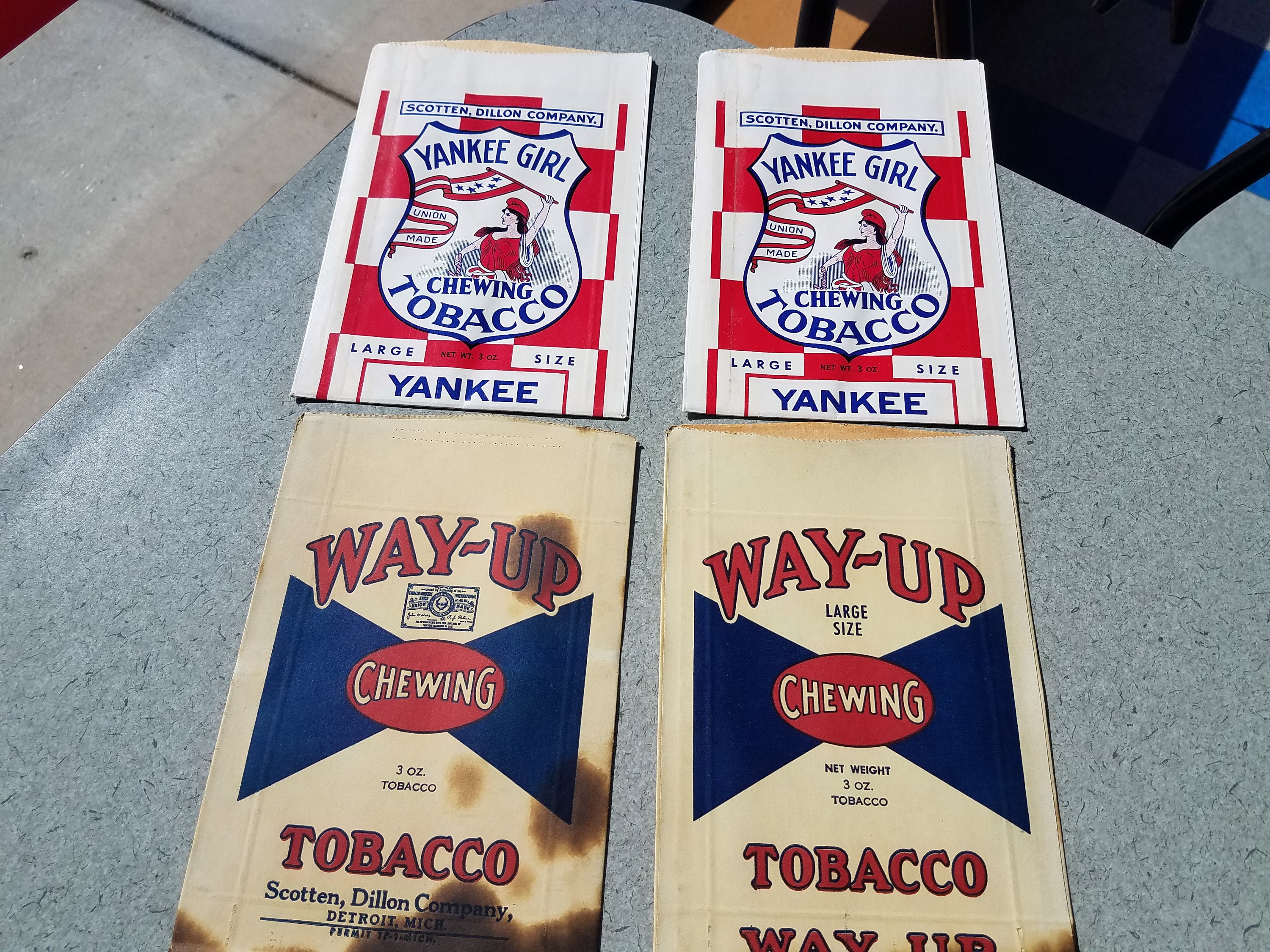 Lot of 8 Empty Chewing Tobacco Bags Pouches Yankee Girl Way up - Etsy