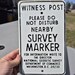 Vintage C. 1960s Witness Post Do Not Disturb Survey Marker Embossed ...