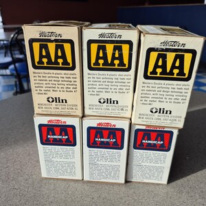 Lot of 6 Vintage Western Shotgun Shells Shell Box Trap Load AA Trap ...