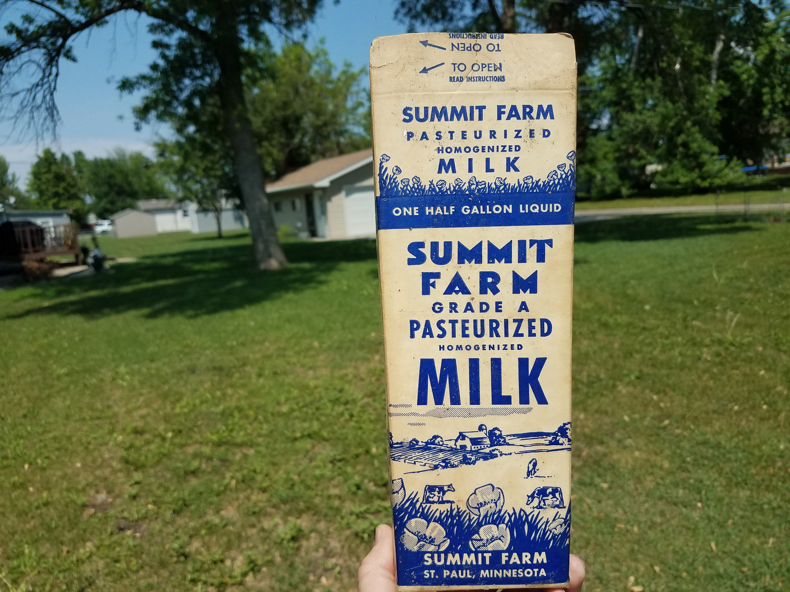 Vintage C. 1930s Unused Summit Farms Dairy St. Paul Minnesota Cardboard ...