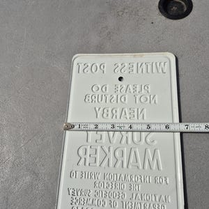 Vintage C. 1960s Witness Post Do Not Disturb Survey Marker Embossed ...