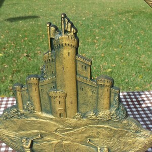 Rare C. 1920's Cast Iron Radio Speaker Base England Castle Art Deco ...