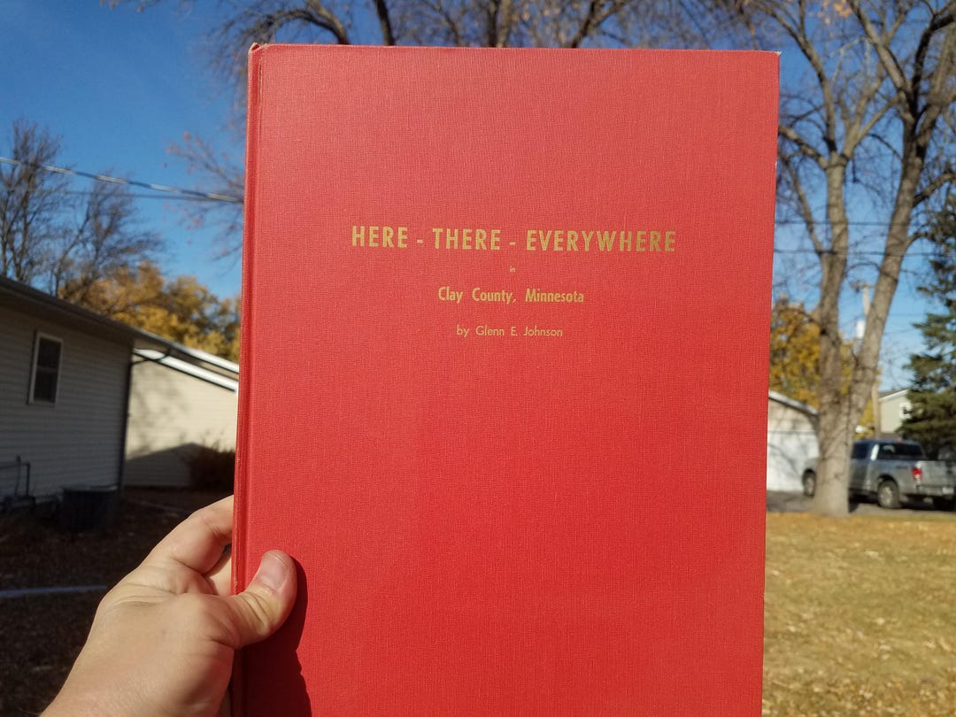 1972 Clay County Minnesota History Book 162 Pages Genealogy - Etsy