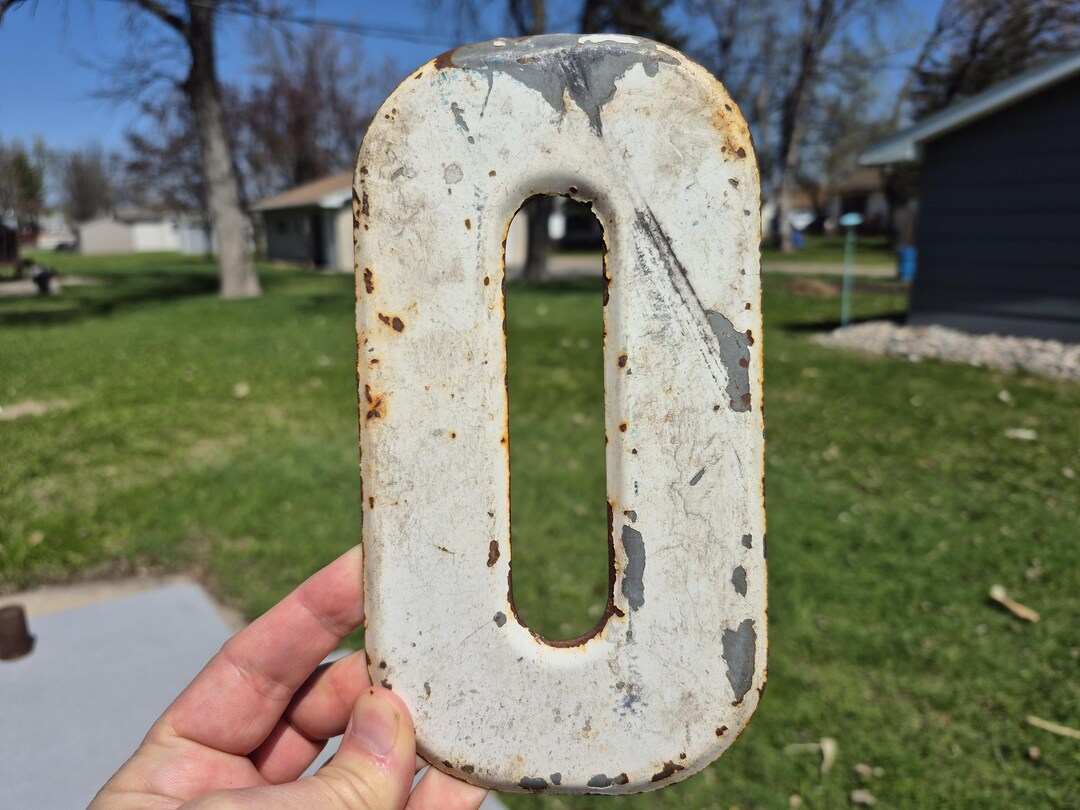Vintage C. 1950's Gas Station Industrial Marquee Advertising Sign 7 1/2 ...