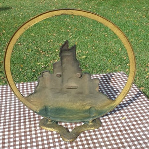 Rare C. 1920's Cast Iron Radio Speaker Base England Castle Art Deco ...