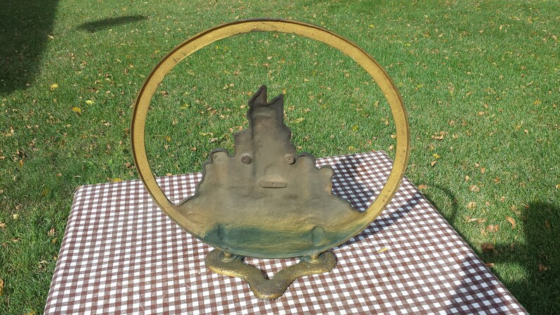 Rare C. 1920's Cast Iron Radio Speaker Base England Castle Art Deco ...