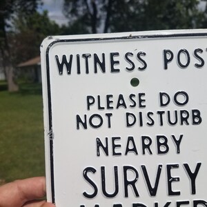 Vintage C. 1960s Witness Post Do Not Disturb Survey Marker Embossed ...